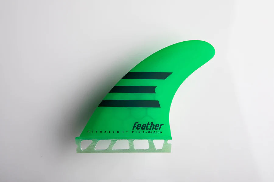 Feather Fins Ultralight Futures tab Green/Grey – Surfworld Bundoran